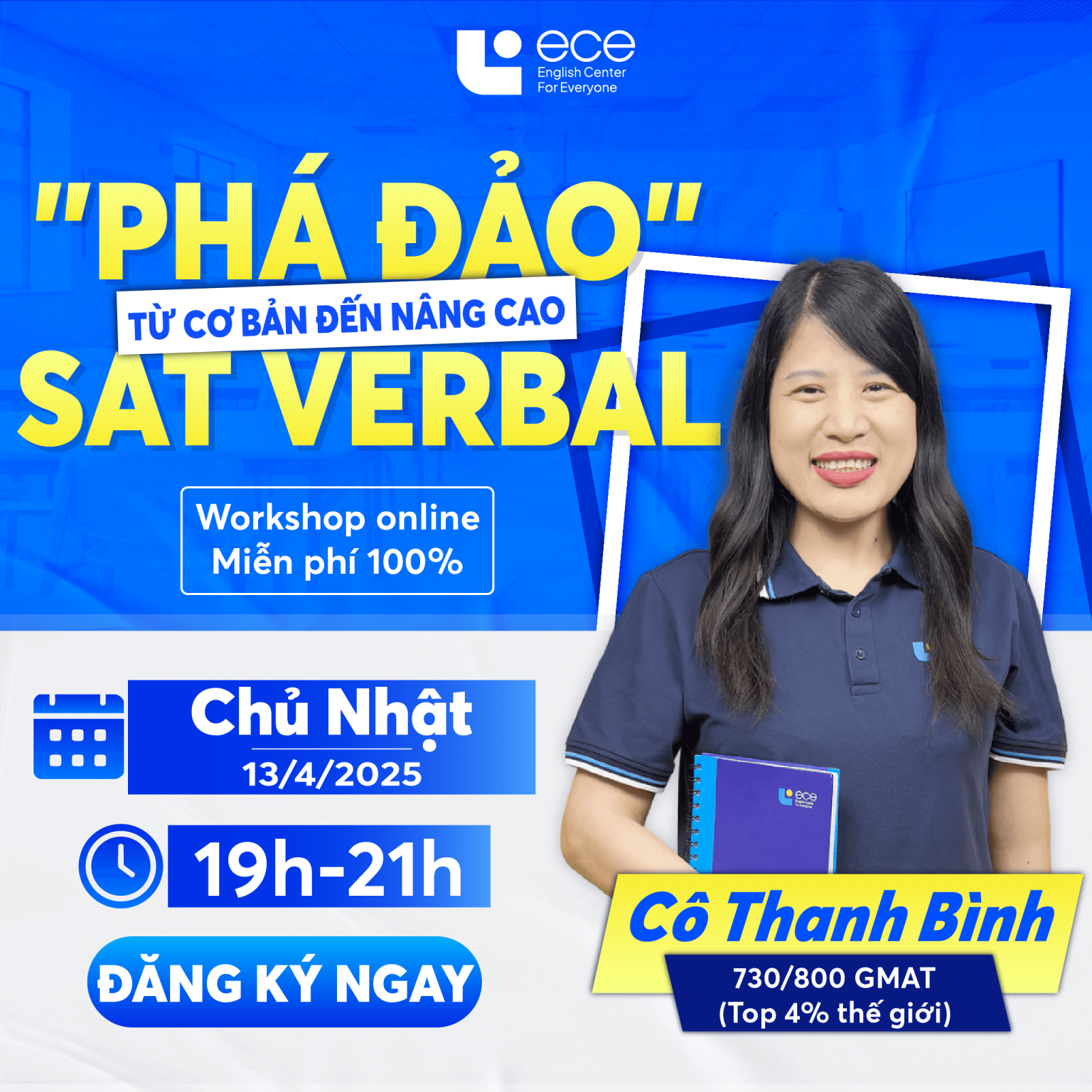 [WORKSHOP ONLINE] “PHÁ ĐẢO” SAT VERBAL TỪ CƠ BẢN ĐẾN NÂNG CAO