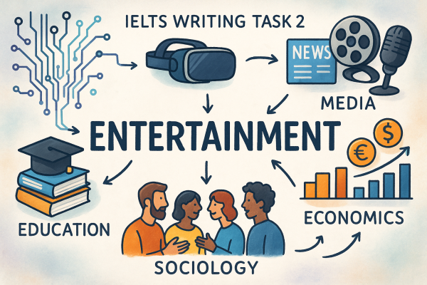 IELTS Writing Task 2 topic Entertainment: Ý tưởng & bài mẫu tham khảo